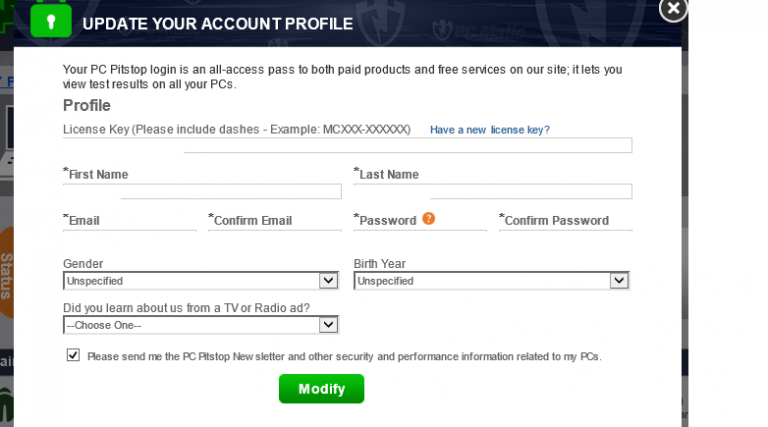 How To: Update Personal Data Within the PC Matic User Interface