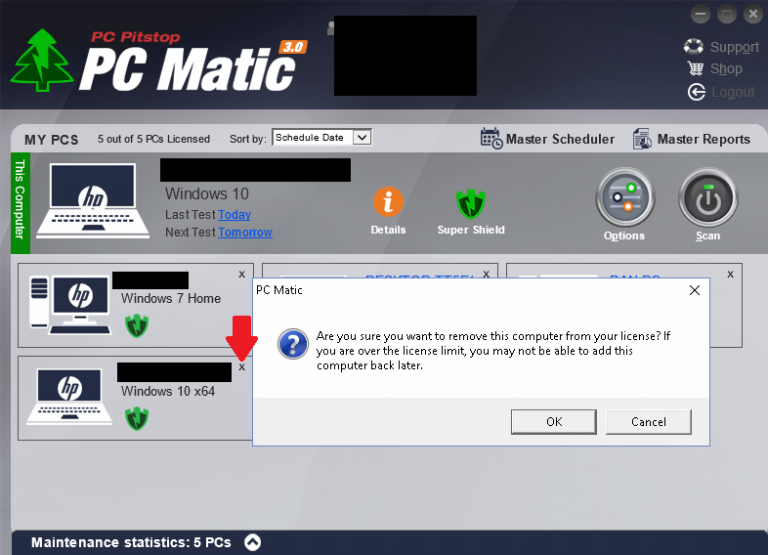 How to Remove a PC from Your PC Matic Account